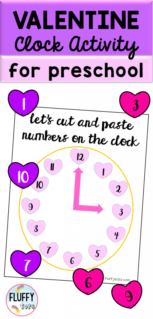 Valentine Printable Worksheets for Preschool : Valentine Clocks ...