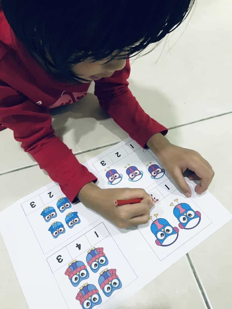 Owl Count and Clip Card : 20 Easy Sets for Preschoolers - FluffyTots