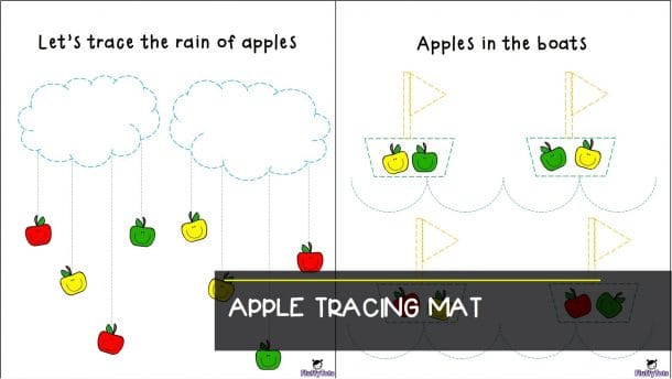 Apple Tracing Printables: FREE 6 Fun Tracing Apples - FluffyTots