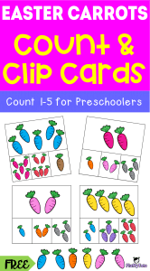 Easter Jellybean Count and Clip Cards : FREE 12 Colorful Clip Cards ...