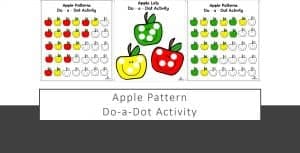 Apple Pattern Do-a-Dot Activity : FREE 6 Mats for Toddler and ...