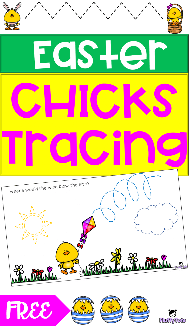 Easter Chicks Tracing : FREE 7 Fascinating Tracing Mat - FluffyTots