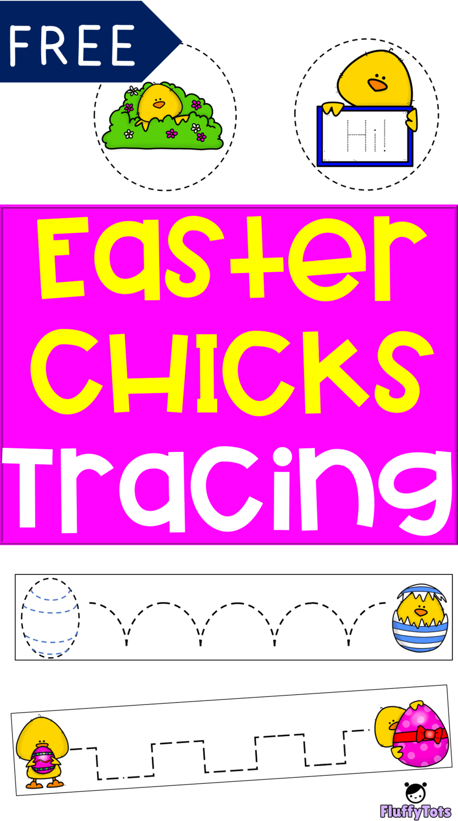 Easter Chicks Tracing : FREE 7 Fascinating Tracing Mat - FluffyTots