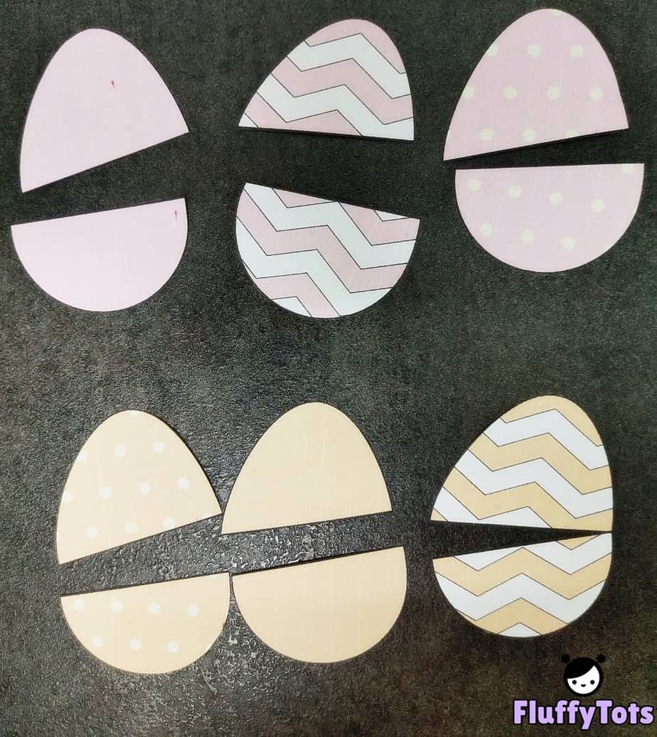 FREE 18 Puzzle with Easter Egg Printable - FluffyTots