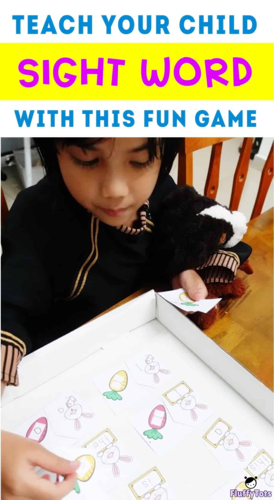 Easter Sight Word Games : FREE 12 Simple Cute Puzzles - FluffyTots