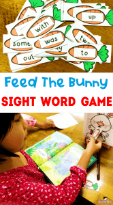 Feed The Bunny Sight Word Game : Easy Game for 100 Basic Fry's Sight ...