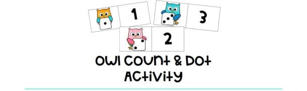 Owl Count and Dot Activity : FREE 6 Counting Owls - FluffyTots