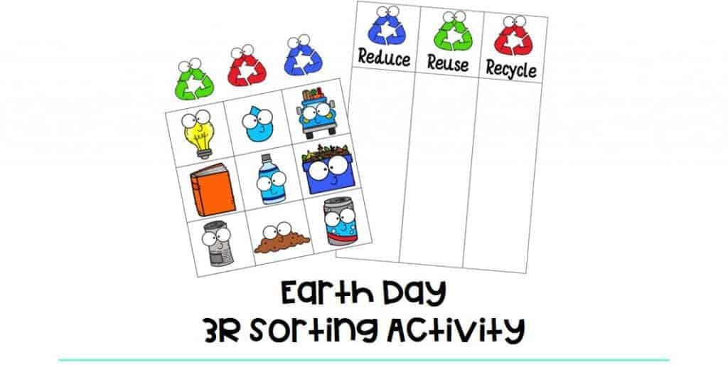 Earth Day Printables : 3R Activity for Kids - FluffyTots