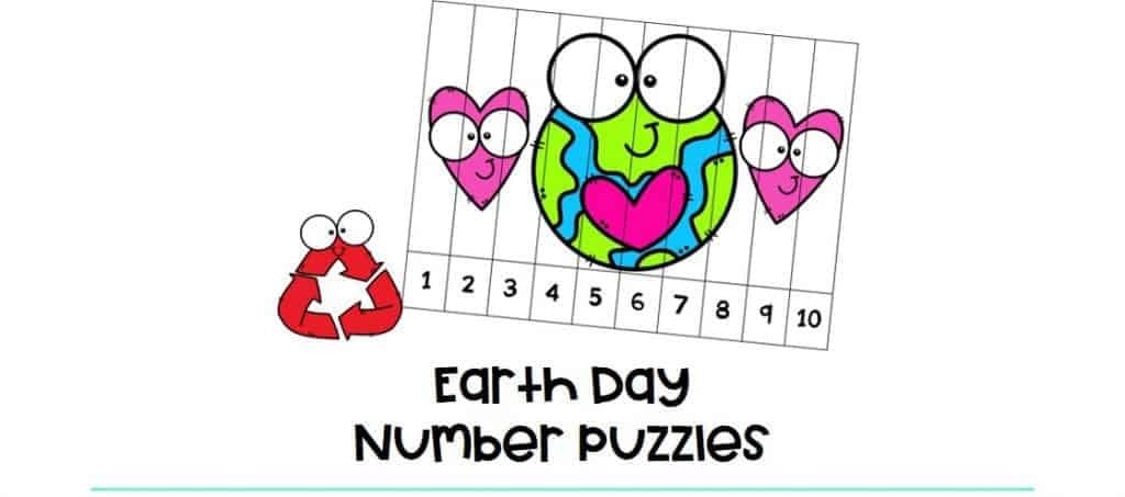 Earth Day Math Activities for Preschoolers Counting 1-10 - FluffyTots