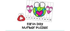 Earth Day Math Activities for Preschoolers Counting 1-10 - FluffyTots