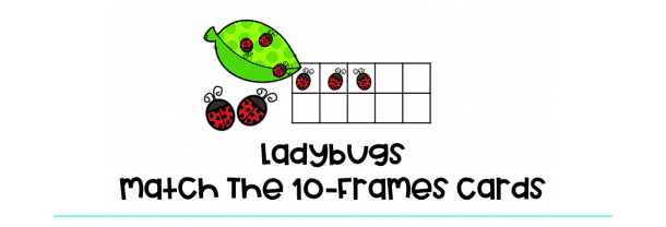 Ladybugs Match The 10-Frames Cards : FREE 10 10-Frames Cards - FluffyTots