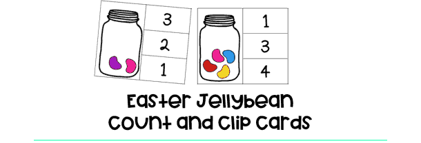 Easter Jellybean Count and Clip Cards : FREE 12 Colorful Clip Cards ...