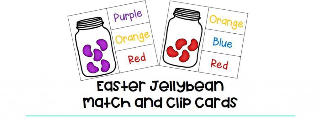 Easter Jellybeans Match and Clip Cards : FREE 12 Simple Clip Cards ...