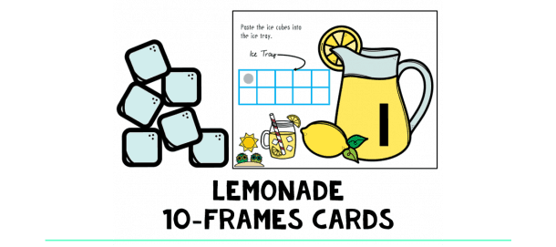 Lemonade 10-Frames Cards : FREE Counting 1-10 Printables - FluffyTots
