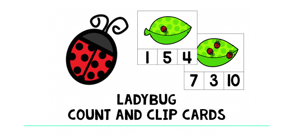 Ladybug Count and Clip Cards : FREE 20 Exciting Clip Cards - FluffyTots