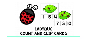 Ladybug Count and Clip Cards : FREE 20 Exciting Clip Cards - FluffyTots