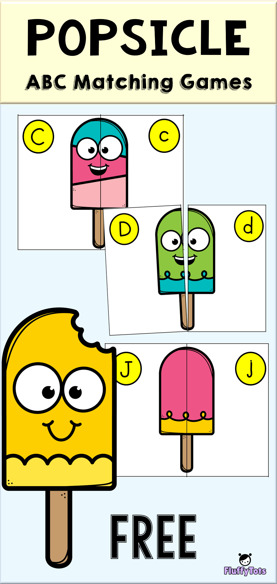 Popsicle Letter Activities - FluffyTots