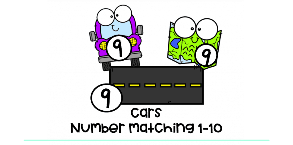 Simple Cars Number Matching Printables : FREE 1-10 Counting - FluffyTots