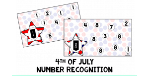 4th of July Number Recognition : Simple Number Activity for Kids ...