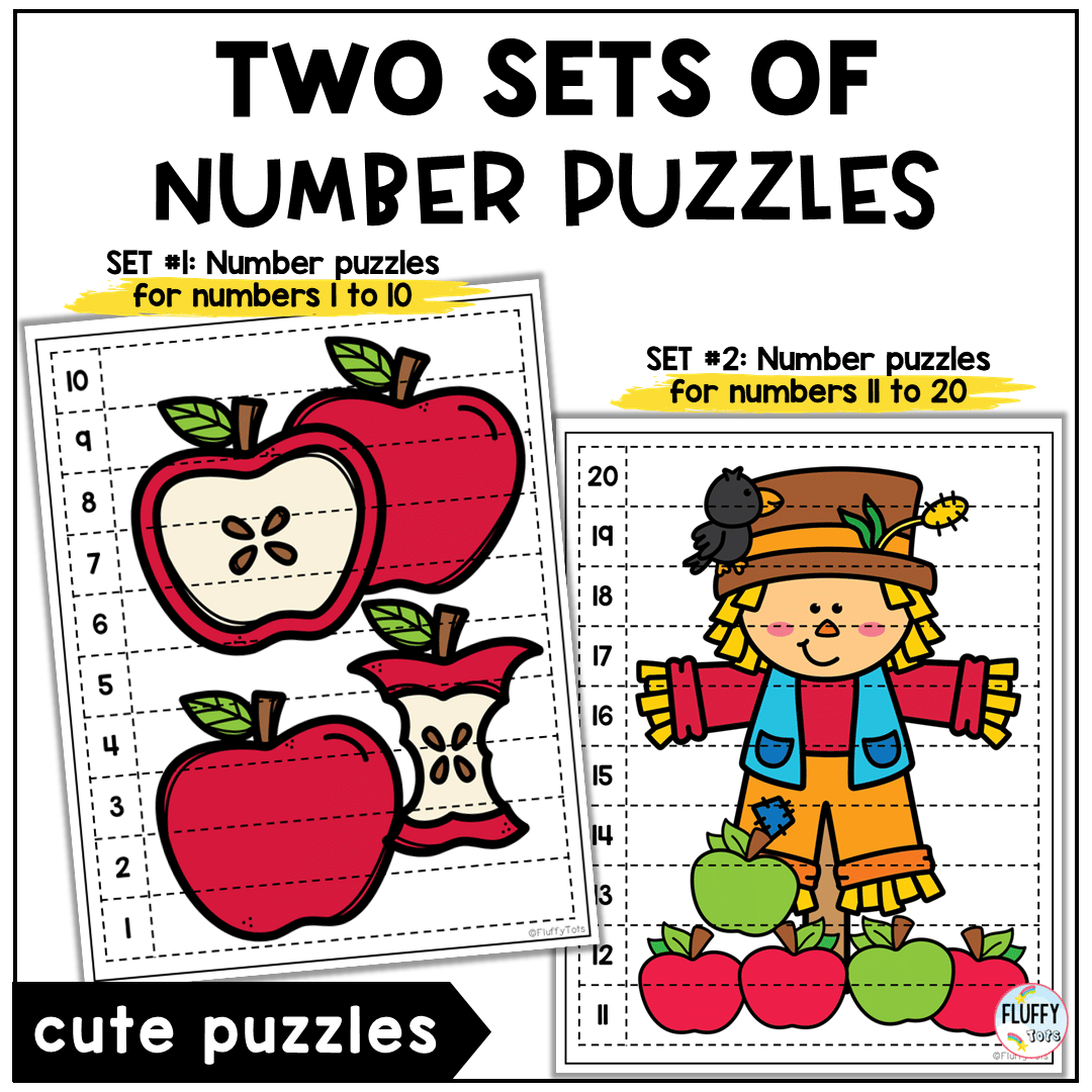Apple Number Puzzles : FREE 5 Exciting Number Puzzles - FluffyTots