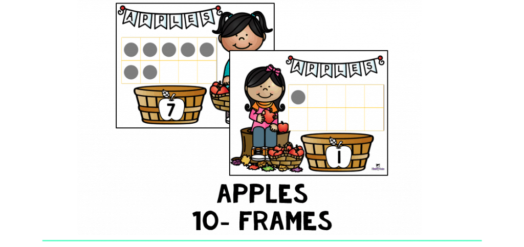 Apple 10-Frames Printables : FREE 1-10 10 Frames - FluffyTots
