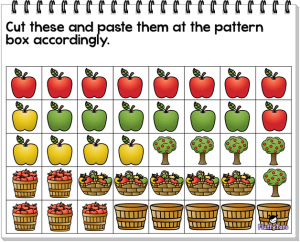Apple Patterns Printables : FREE 4 ABAB Patterns - FluffyTots