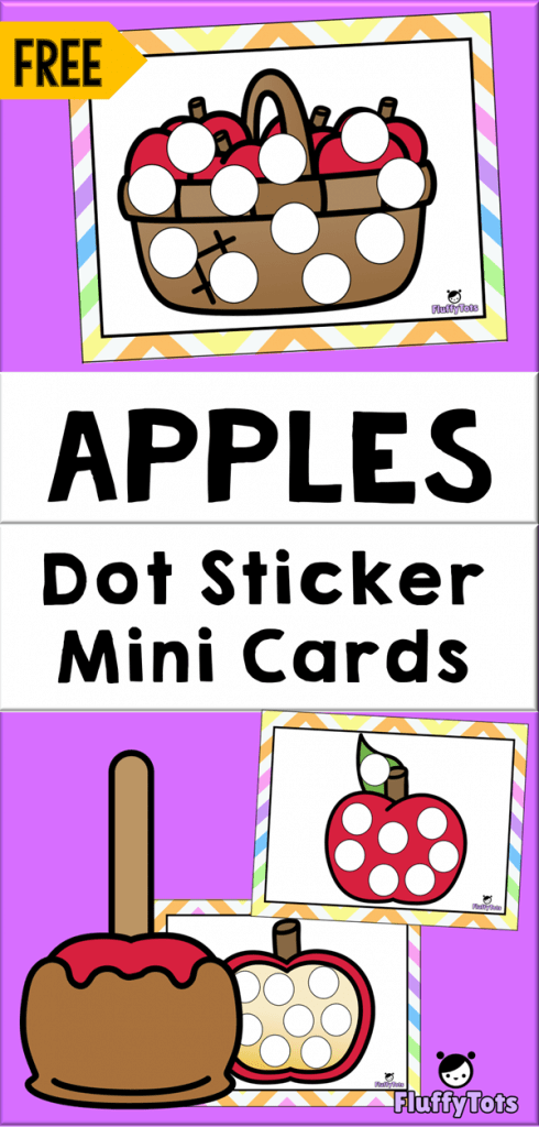 Apple Dot Stickers Mini Cards : FREE 7 Apple Dots - FluffyTots