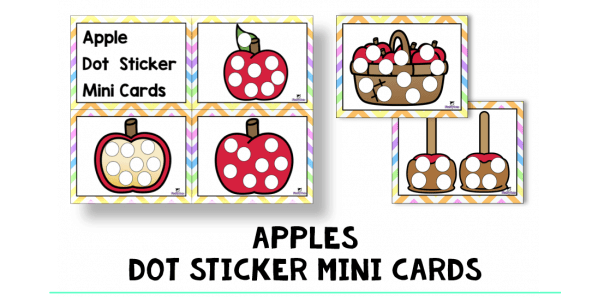 Apple Dot Stickers Mini Cards : FREE 7 Apple Dots - FluffyTots