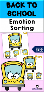 Free Back to School Emotion Sorting - FluffyTots