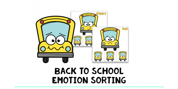 Free Back to School Emotion Sorting - FluffyTots