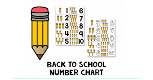 Back to School Number Chart : FREE 2 Number Charts - FluffyTots