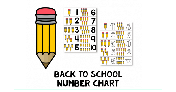 Back to School Number Chart : FREE 2 Number Charts - FluffyTots
