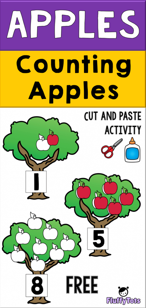 Counting Apples Printables : FREE Counting 1 to 10 - FluffyTots