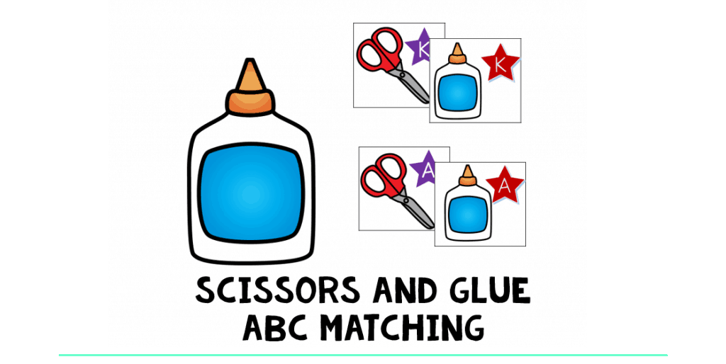 Scissors and Glue ABC Matching : FREE 26 Letters Matching - FluffyTots