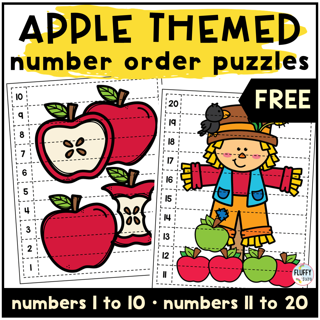 Apple Number Puzzles : FREE 5 Exciting Number Puzzles - FluffyTots