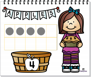 Apple 10-Frames Printables : FREE 1-10 10 Frames - FluffyTots