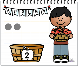Apple 10-Frames Printables : FREE 1-10 10 Frames - FluffyTots