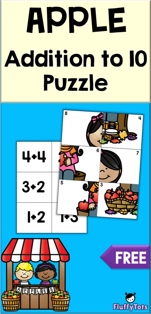 Apple Addition to 10 Puzzle : Exciting Puzzle to Practice Addition ...