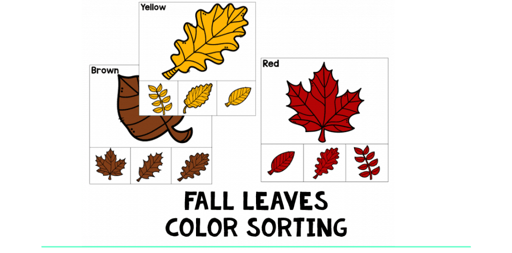 Fall Leaves Type Sorting Activity : FREE 3 Types of Leaves - FluffyTots