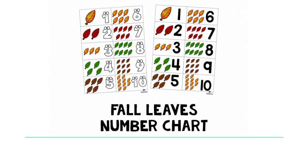 Fall Leaves Number Chart : FREE 2 Exciting Number Charts - FluffyTots