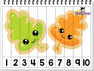Fall Leaves Number Puzzle : FREE 2 Number Puzzles - FluffyTots