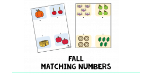 Fall Matching Quantity : FREE 3 Sets of Matching Activity - FluffyTots
