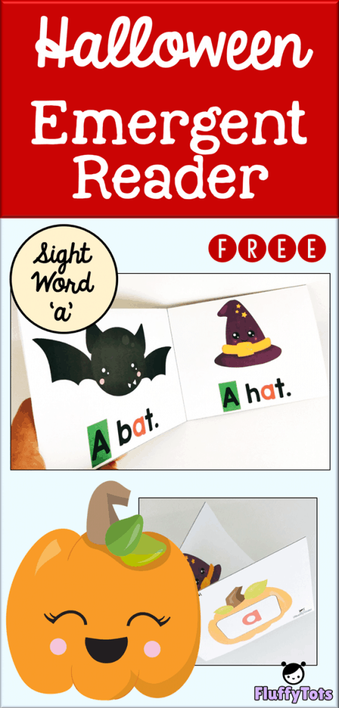 Halloween Emergent Reader Sight Word 'a' : FREE 2 Readers - FluffyTots