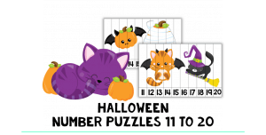 Halloween Number Puzzles 11-20 : Exciting Activity for Teen Number ...