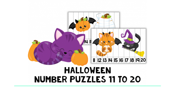 Halloween Number Puzzles 11-20 : Exciting Activity for Teen Number ...