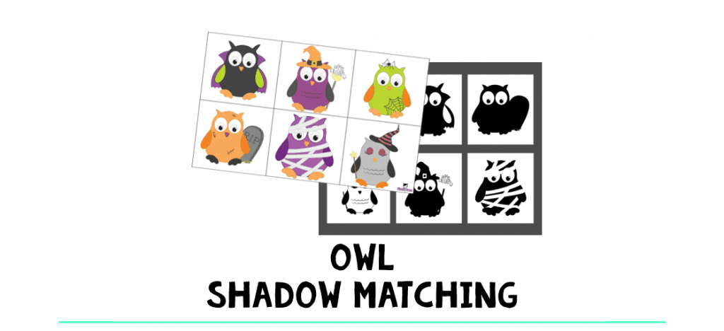 Owl Shadow Matching : FREE 6 Shadows to be Matched - FluffyTots