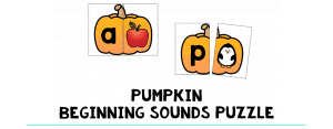 Pumpkin Beginning Sounds Puzzles : FREE 26 Puzzles - FluffyTots