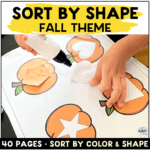 Pumpkin Shape Sorting : FREE 3 Shapes to be Sorted - FluffyTots