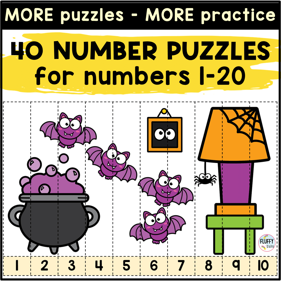 Halloween Number Puzzles 11-20 : Exciting Activity for Teen Number ...