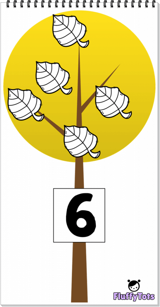Counting Leaves on Trees Printable : FREE Counting 1-10 - FluffyTots